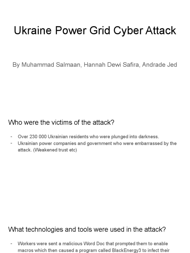 Ukraine Power Grid | PDF | Malware | Electrical Grid