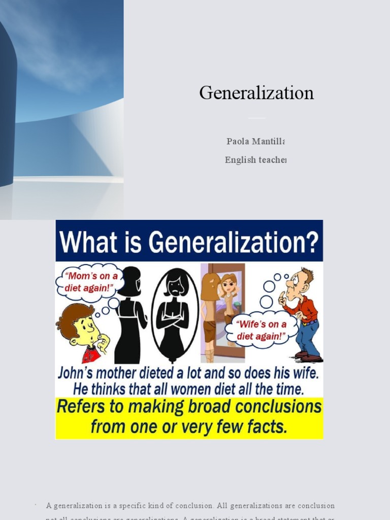 Generalization | PDF Generalization | PDF