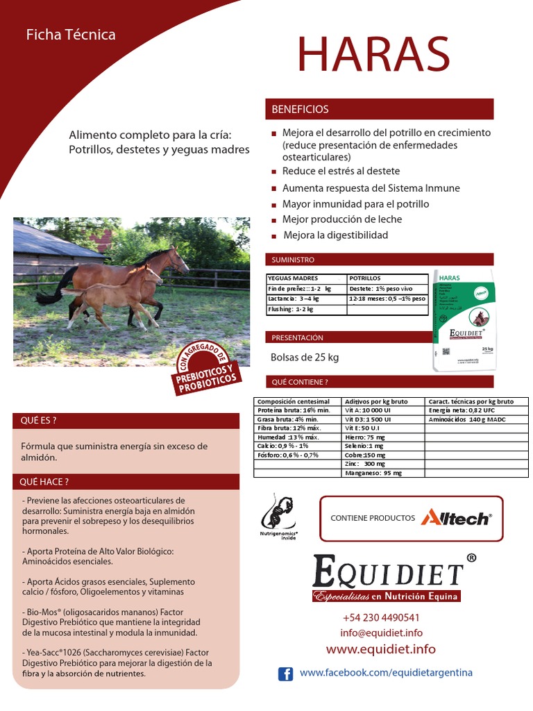 Haras | PDF | Nutrición | Dieta y nutrición