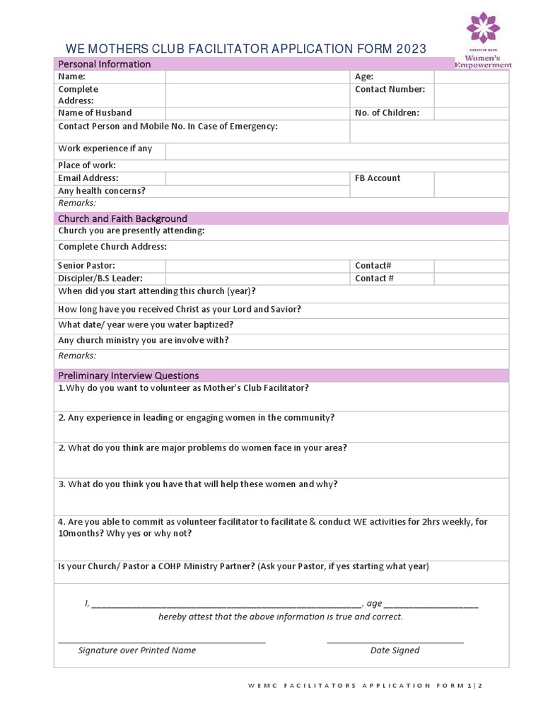 MCF Form | PDF