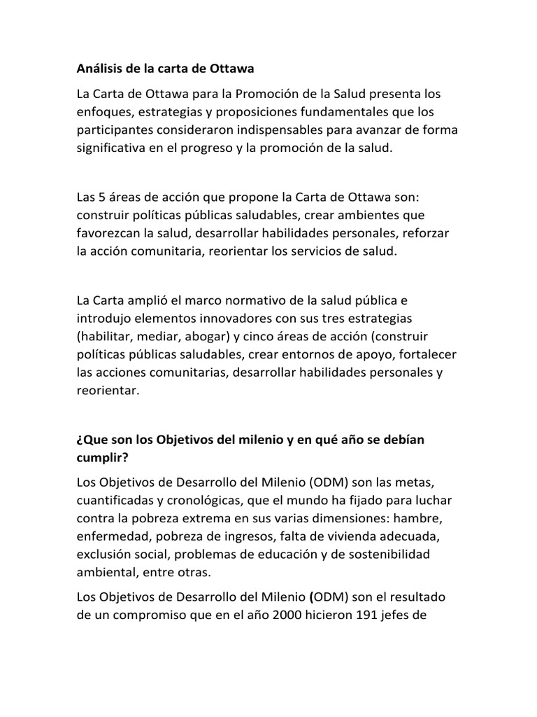 Análisis de La Carta de Ottaw1 | PDF