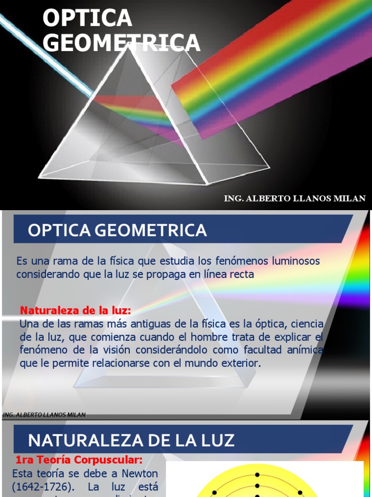 6 Optica Geometrica | PDF | Ligero | Óptica