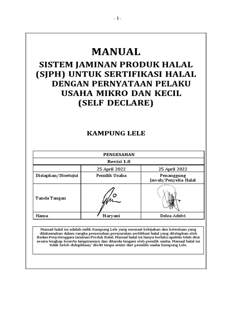 SPJH Kampung Lele 2 | PDF