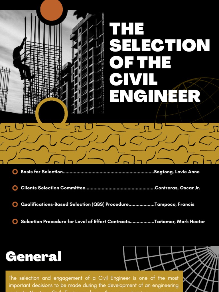 Group 3 The Selection of The Civil Engineer | PDF