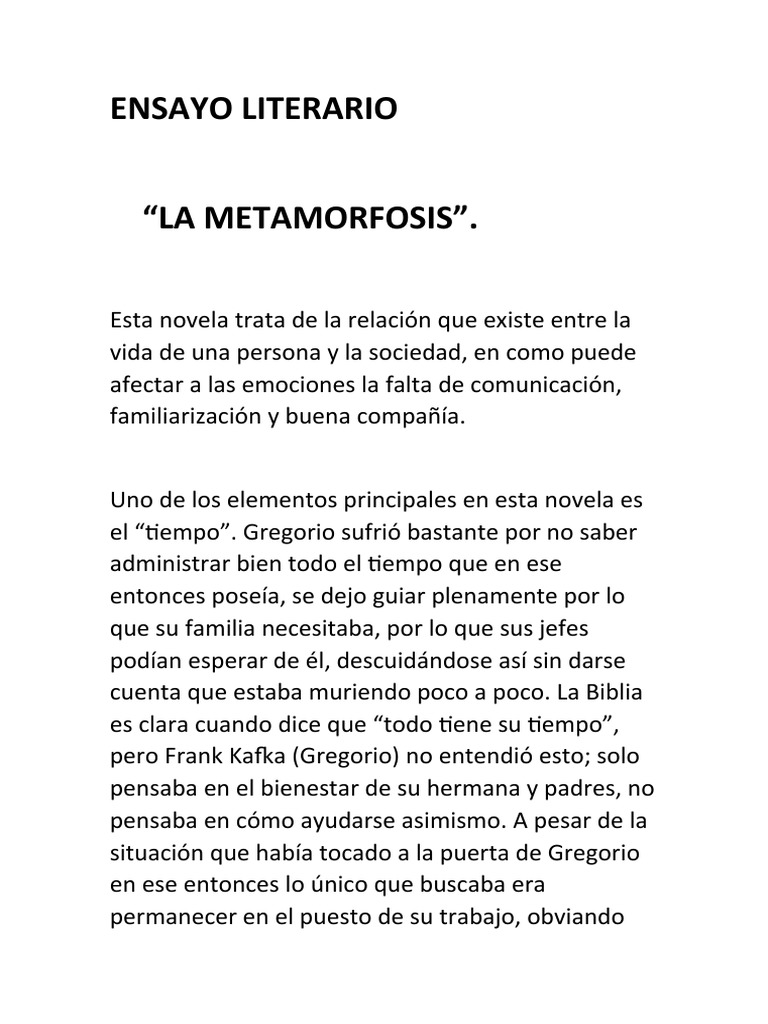 ENSAYO LITERARIO | PDF