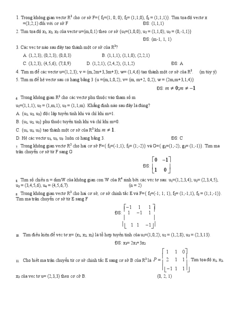 Bai Tap Toan Chuyen de - KGVT | PDF