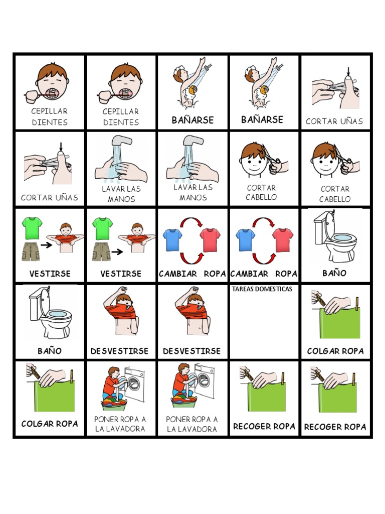 PICTOGRAMAS RUTINA DIARIA | PDF