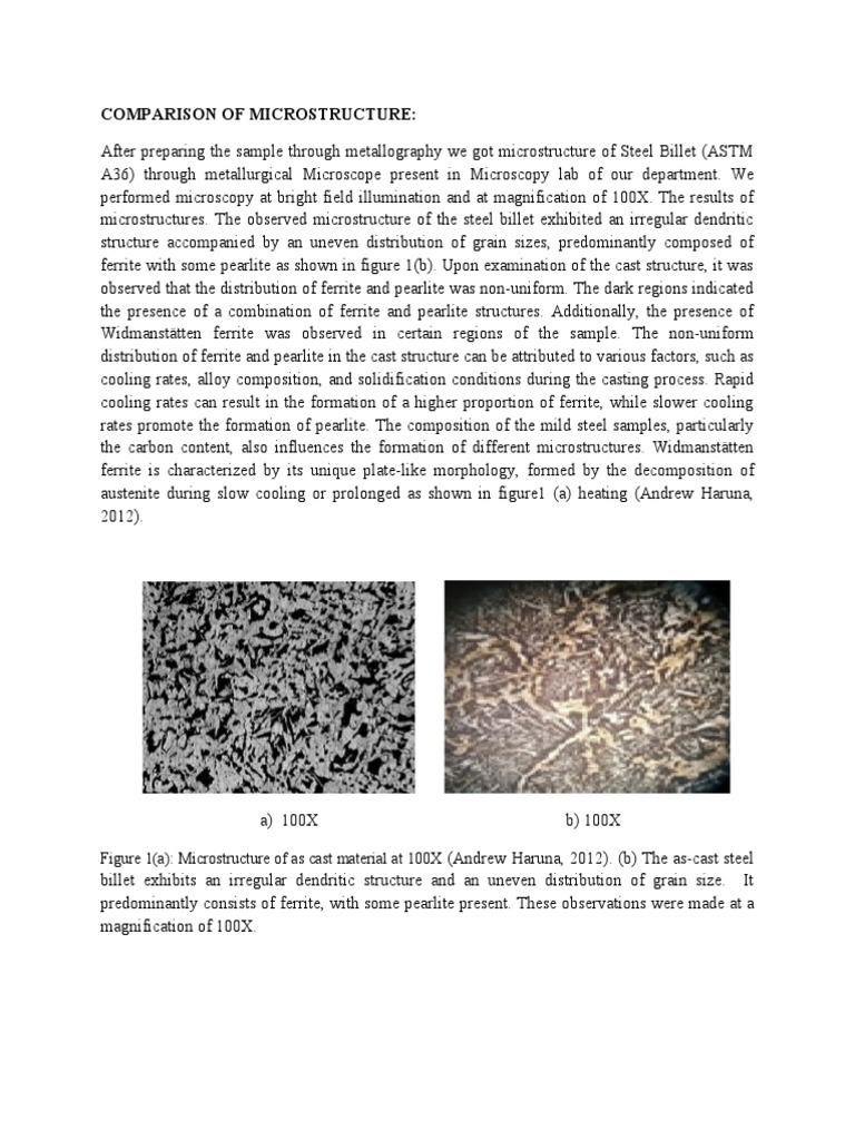Microstructure V F (Steel Billet) | PDF | Microstructure | Steel