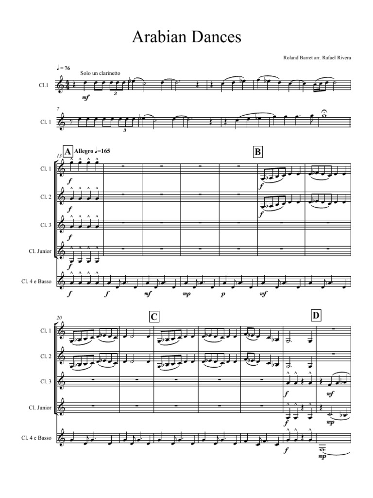 Arabian - Dances - Score | PDF