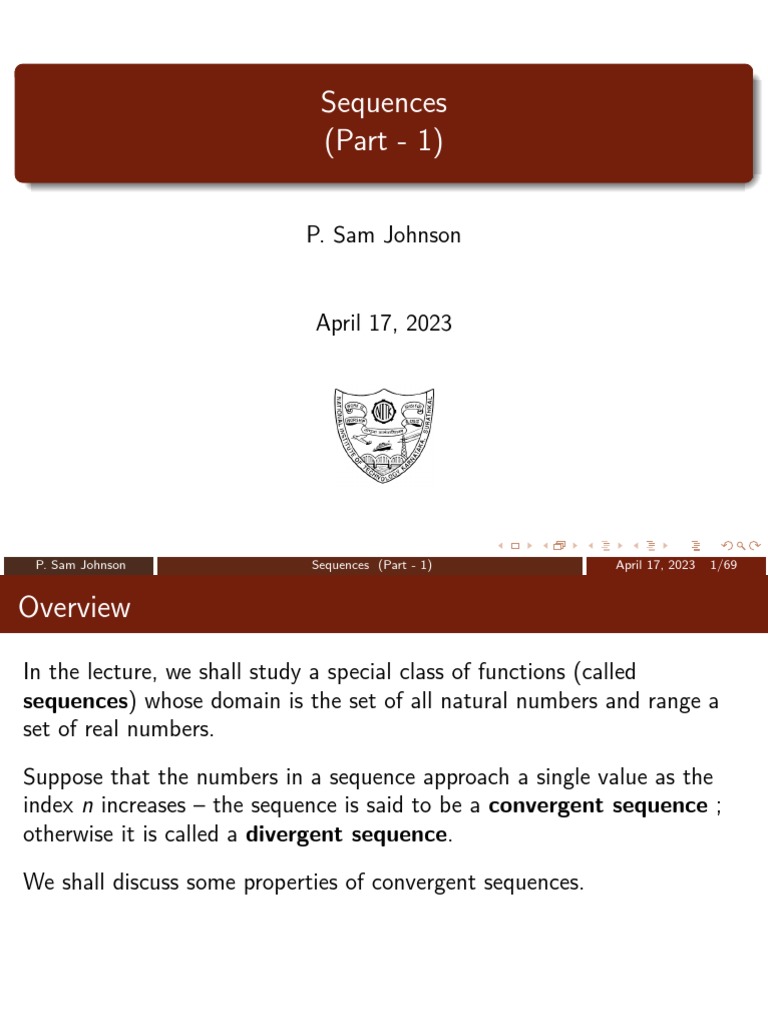 Sequences (Part 1) | PDF | Sequence | Limit (Mathematics)