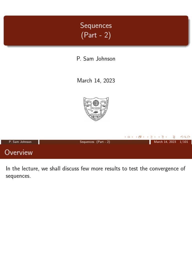Sequences (Part 2) | PDF | Sequence | Mathematical Analysis