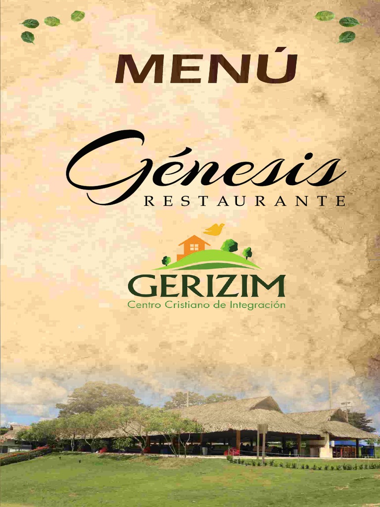 Menu Genesis Restaurante 2023 | PDF | Alimentos | Cocina norteamericana