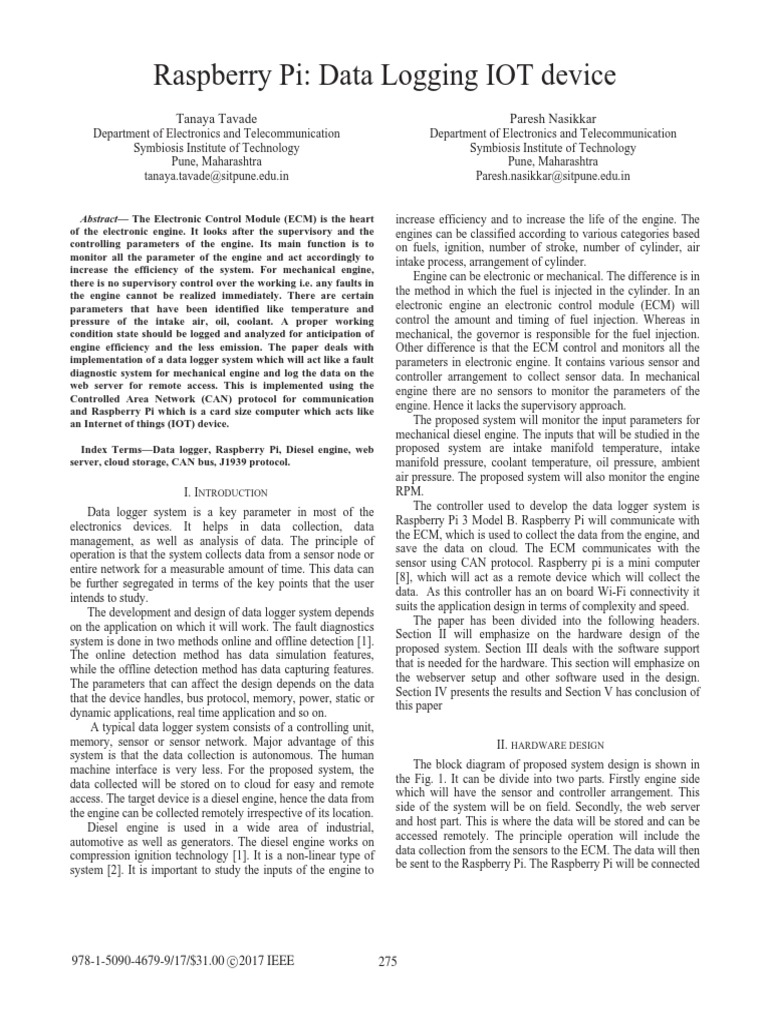 Tavade 2017 | PDF | Raspberry Pi | Networking