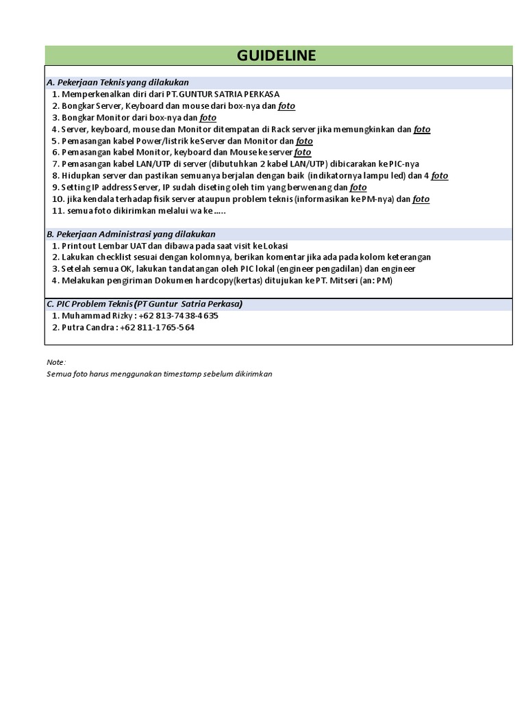 UAT Dan Guideline | PDF