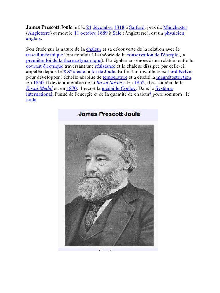 James Prescott Joule | PDF
