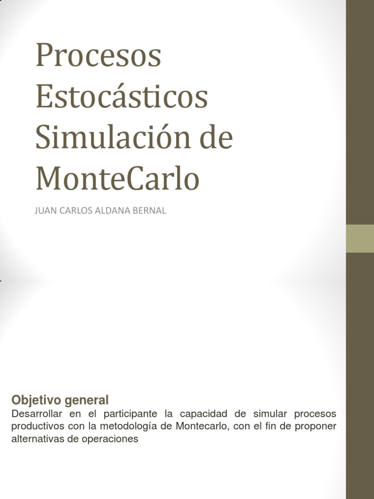 SIMULACIÓN de MonteCarlo | PDF | Método Monte Carlo | Simulación