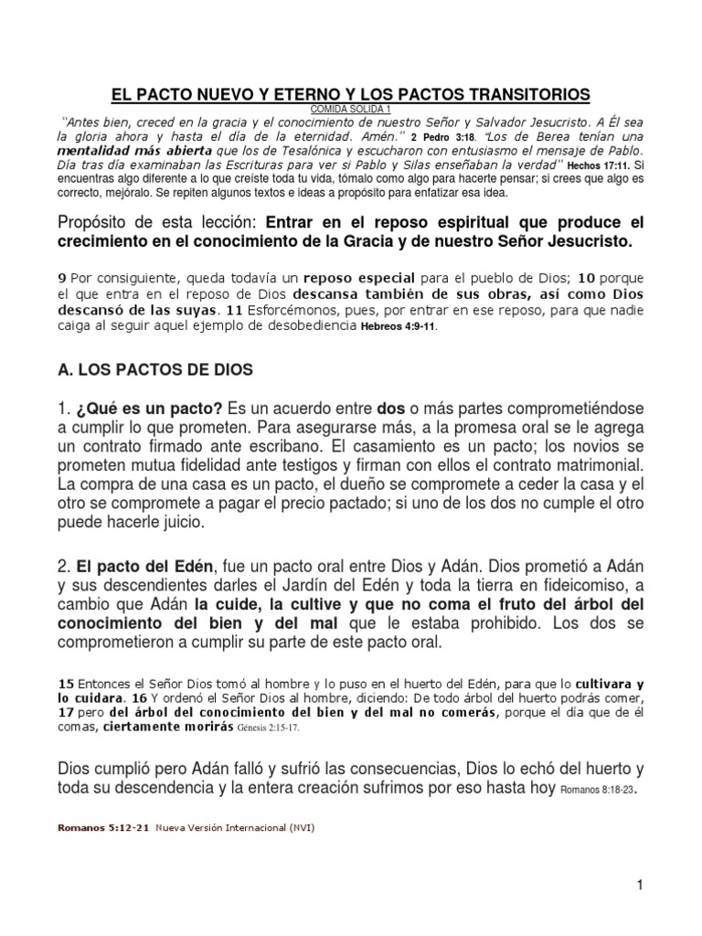 Pactos Divinos: De Adán a Jesús | PDF | Abrahán | eucaristía