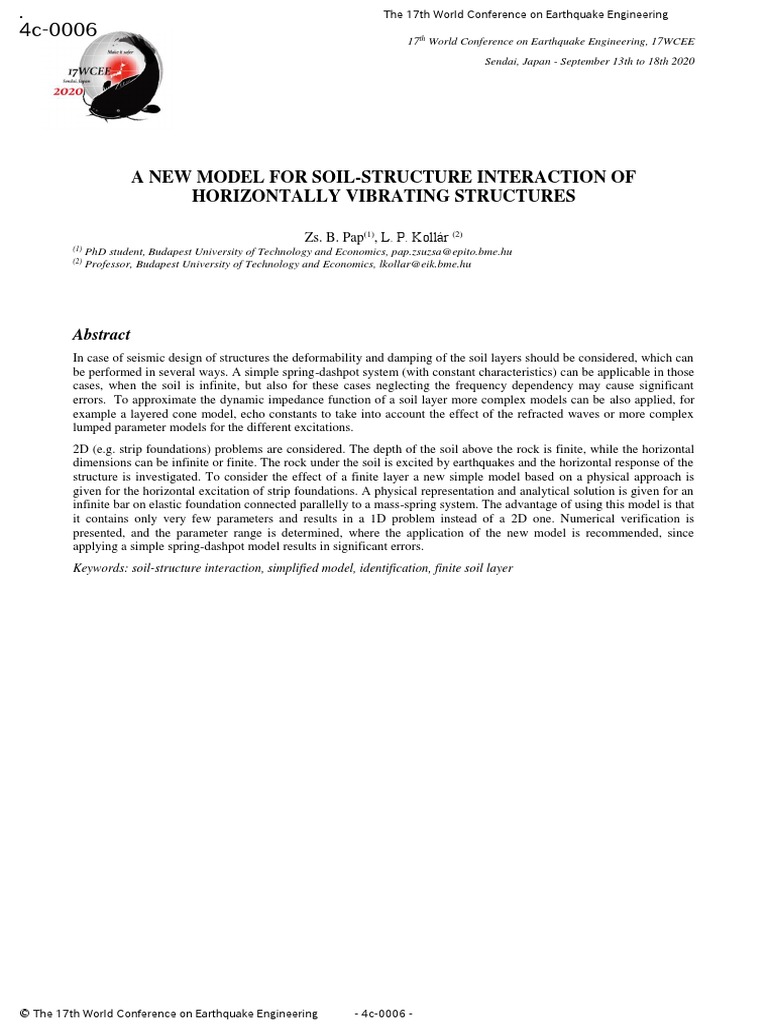 New Soil-Structure Interaction Model | PDF | Teaching Methods ...