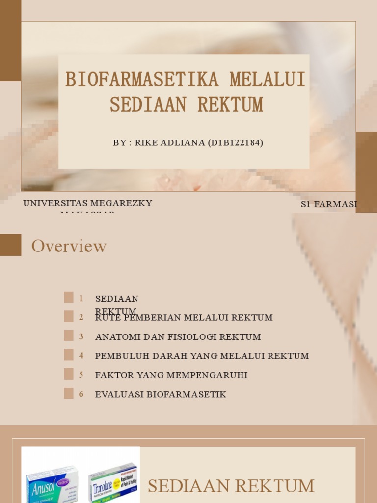 Sediaan Rektum dan Biofarmasetika | PDF