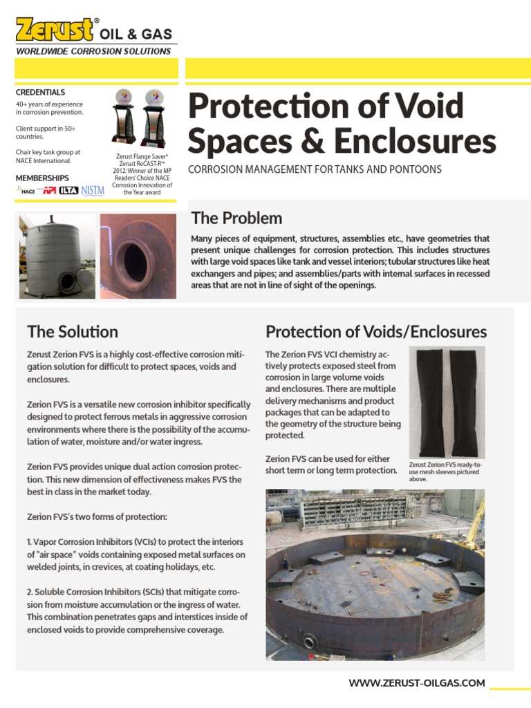 Zerust_Protection of Void Spaces and Enclosures | PDF | Corrosion ...