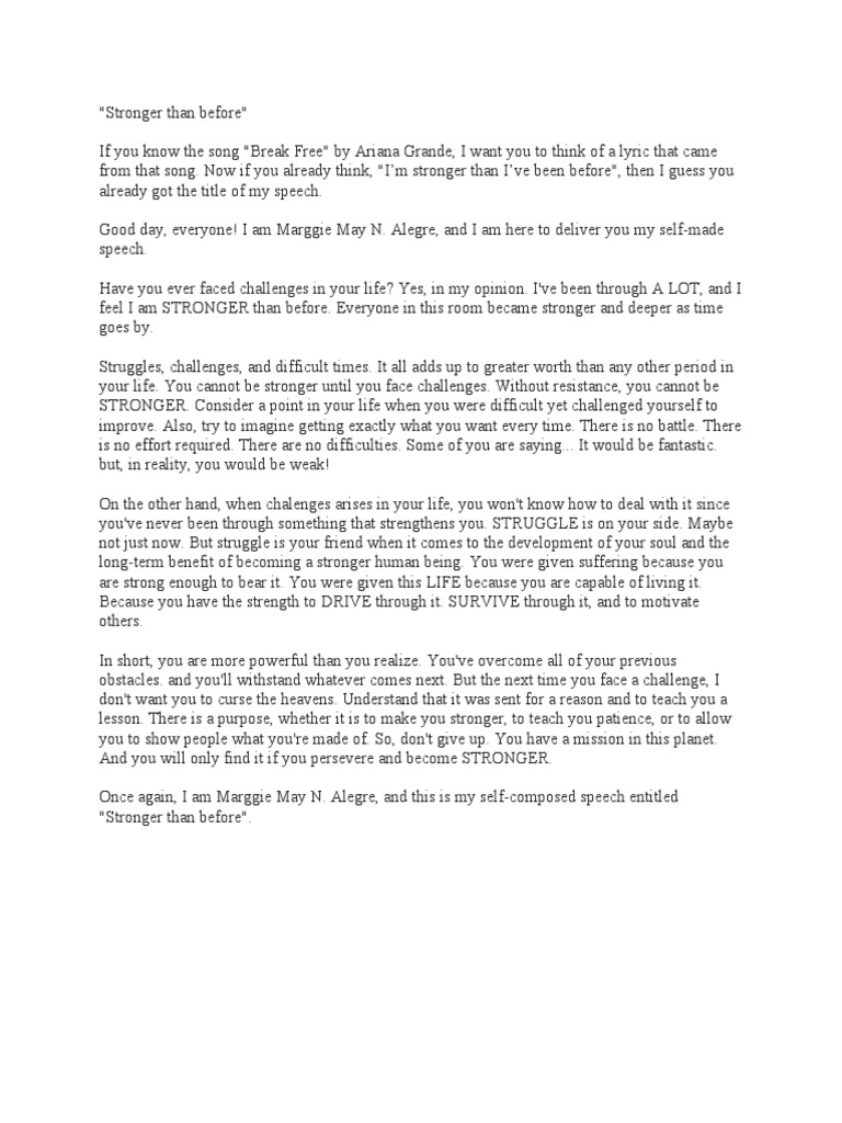 Stronger Than Before | PDF