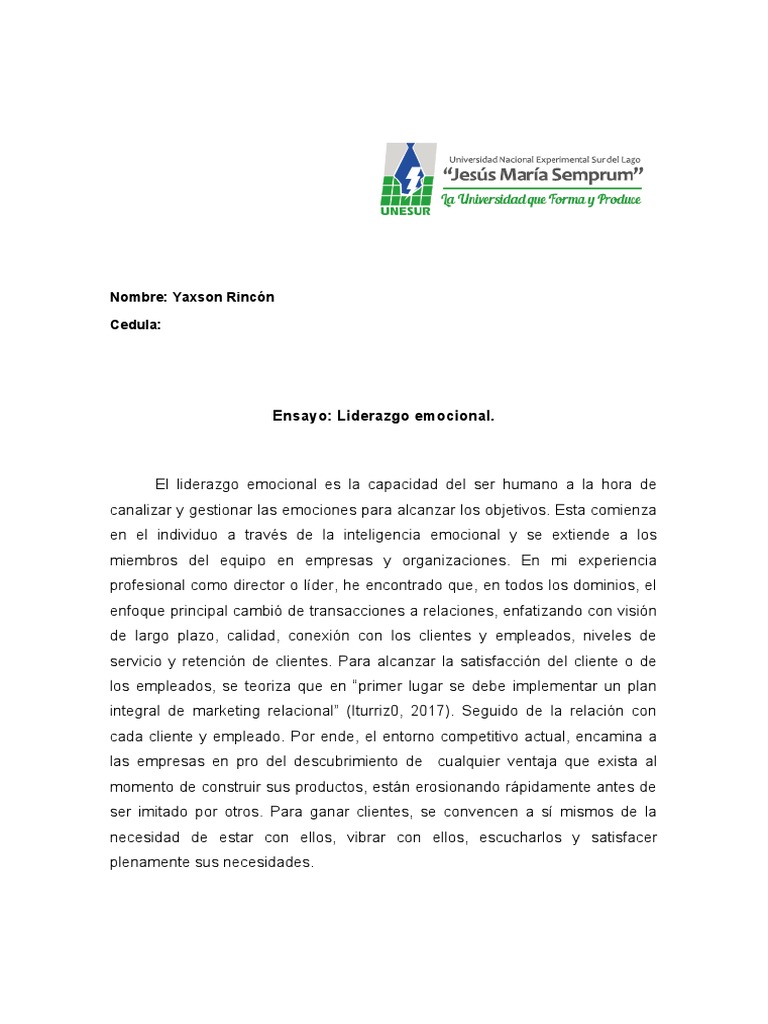 Yaxson 10 Cuartillas | PDF | Liderazgo | Inteligencia emocional