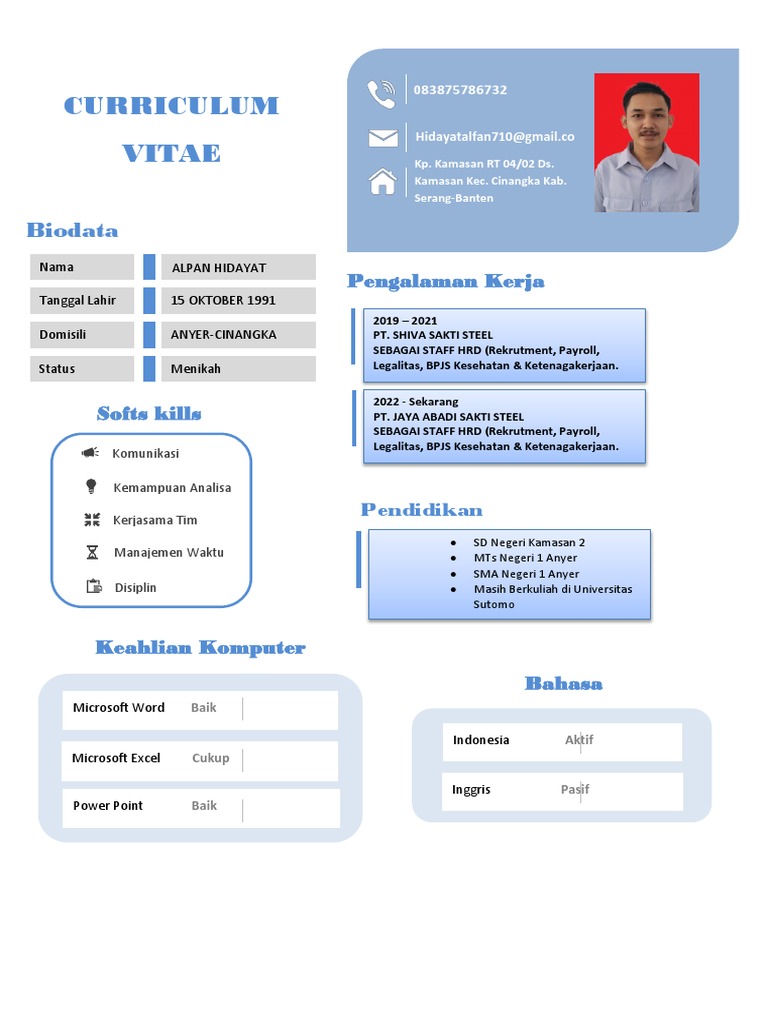 CV ALPAN HIDAYAT | PDF