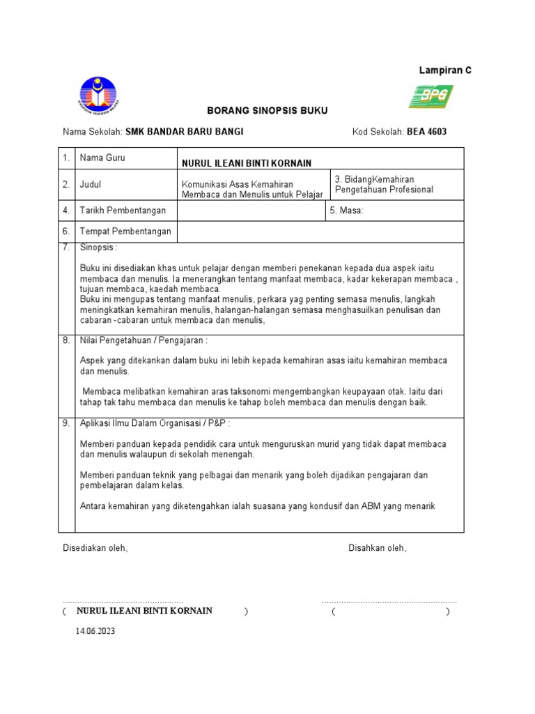 Ladap Bacaan Buku 2023-1 | PDF