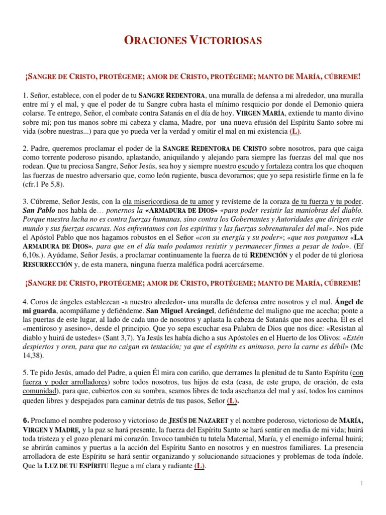 ORACIONES-VICTORIOSAS | PDF | Cristo (título) | Oración