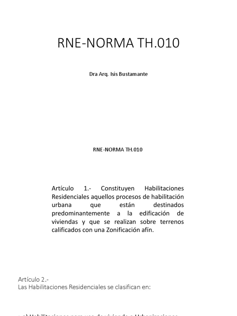 Rne-Norma TH 010 | PDF | Zonificación