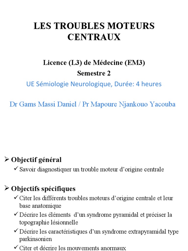 Troubles Moteurs Centraux Ebook | PDF