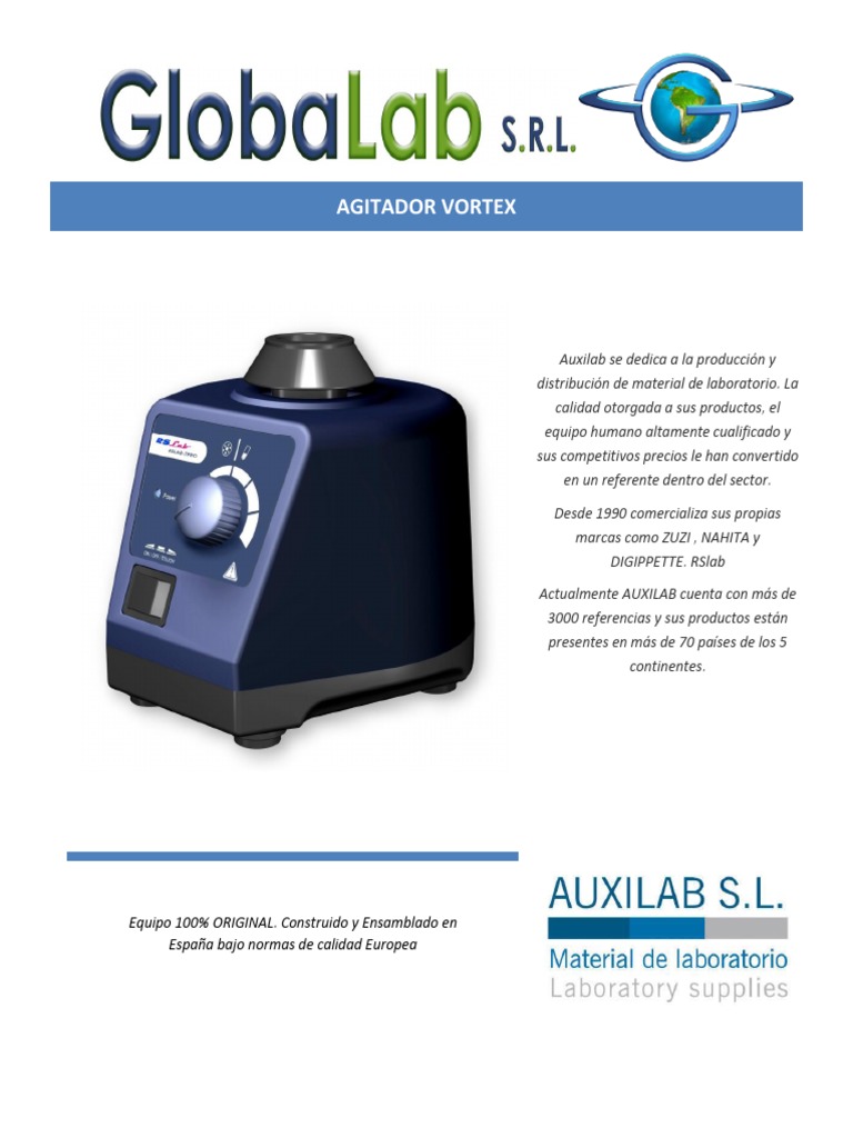 Agitador Vortex Globalab 5 23 Qllo | PDF
