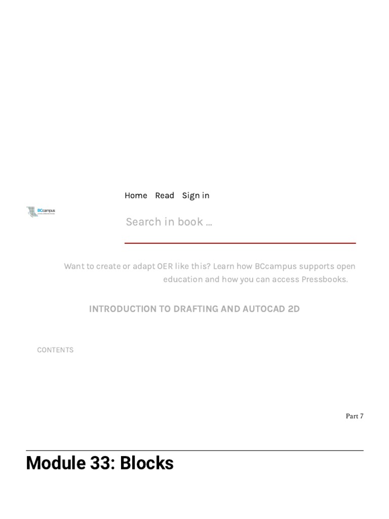 Module 33 - Blocks - Introduction To Drafting and AutoCAD 2D | PDF ...