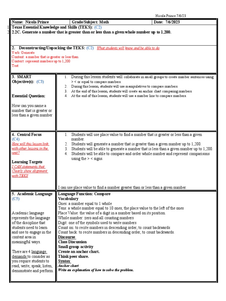 Lesson Plan Guide LPG - Teachworthy | PDF | Educational Assessment ...