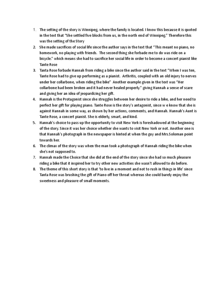 English 'The Bicycle' | PDF