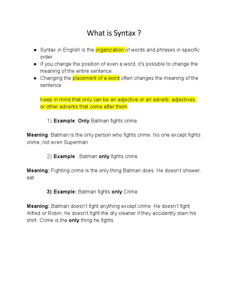 Diction & Syntax | PDF
