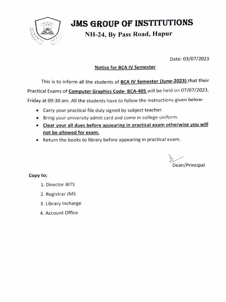 Practical BCA 4 Sem June 23 | PDF