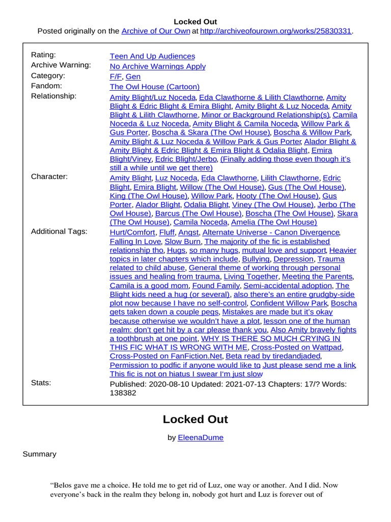 Locked Out | PDF