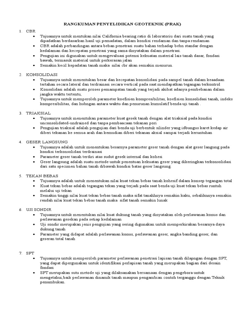 Laporan Uji Geoteknik Tanah | PDF