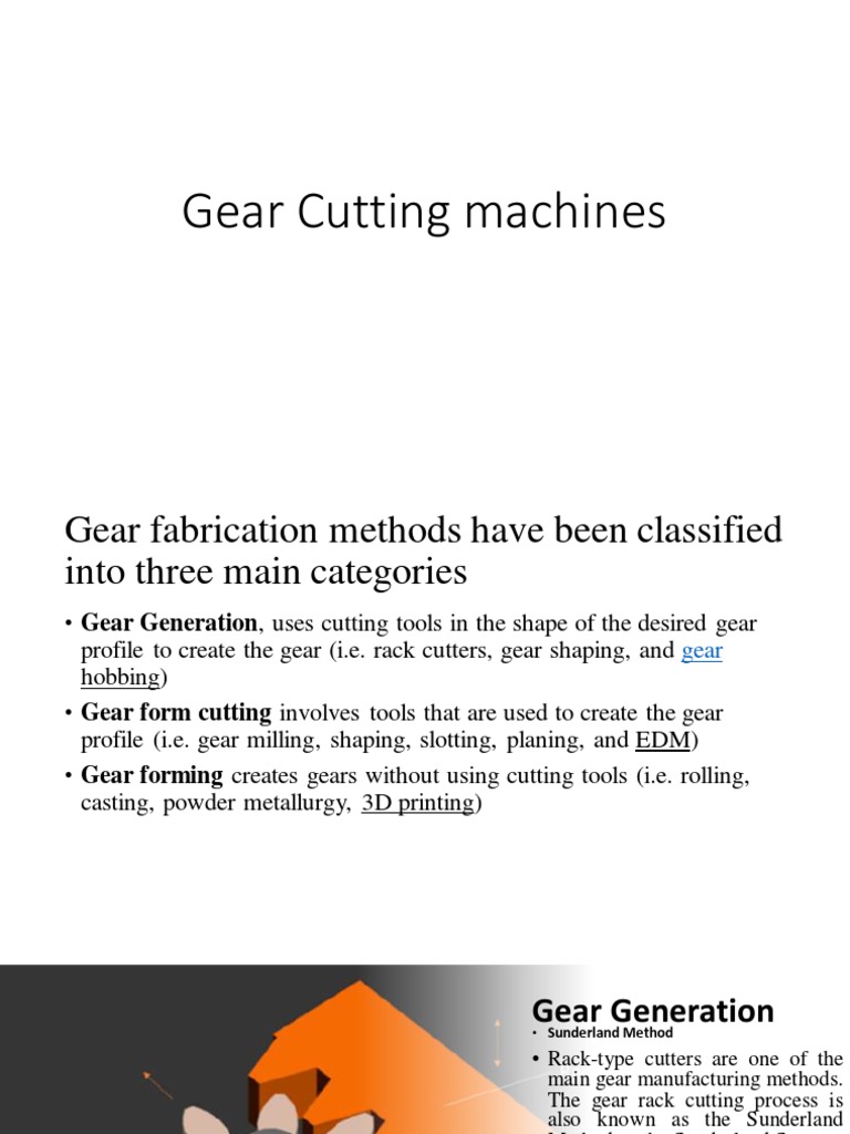 Gear Cutting Machines | PDF | Gear | Mechanical Engineering