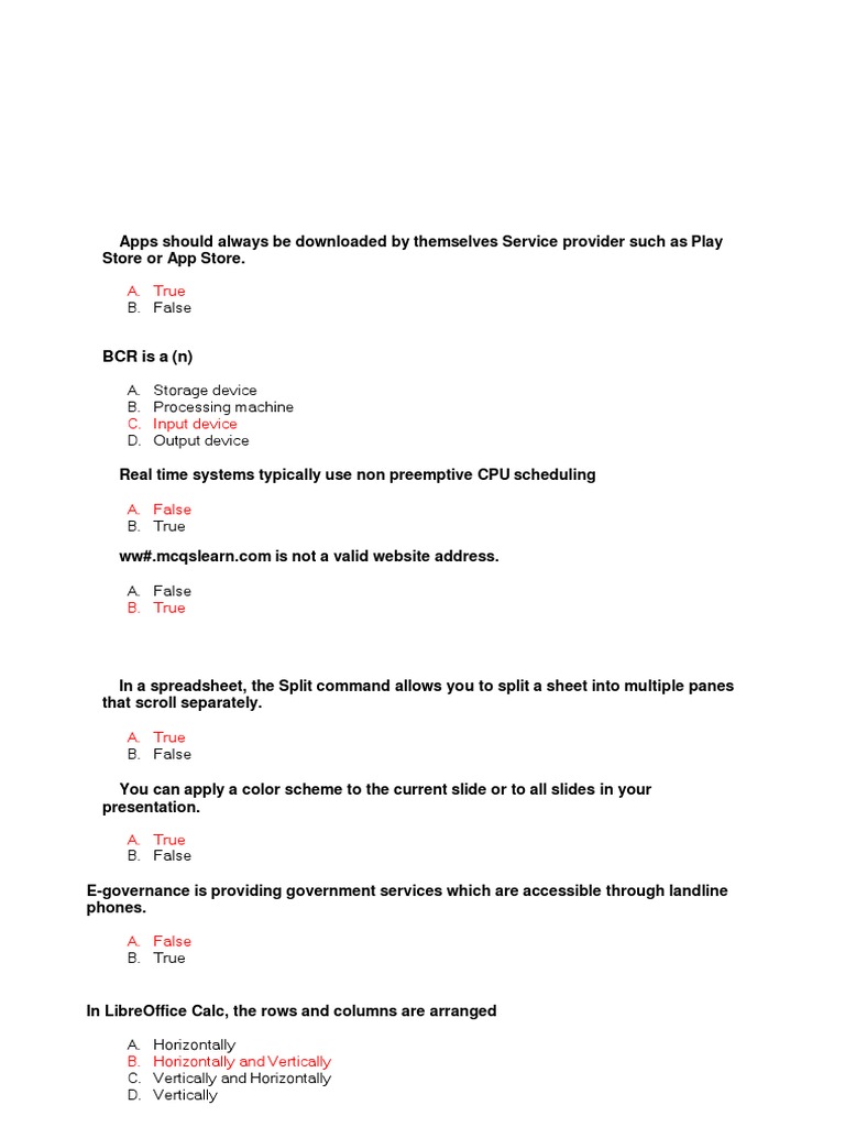 MCQ 3 | PDF | Operating System | Printer (Computing)