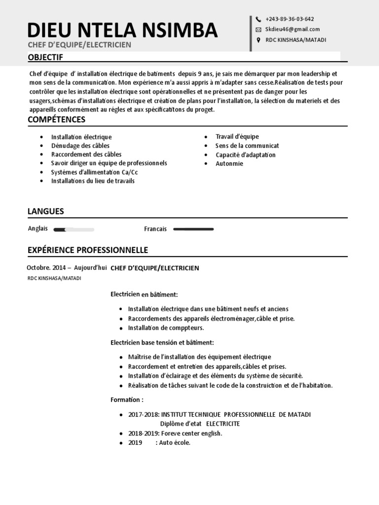 124-Modele-Cv-Canadien - Copie | PDF