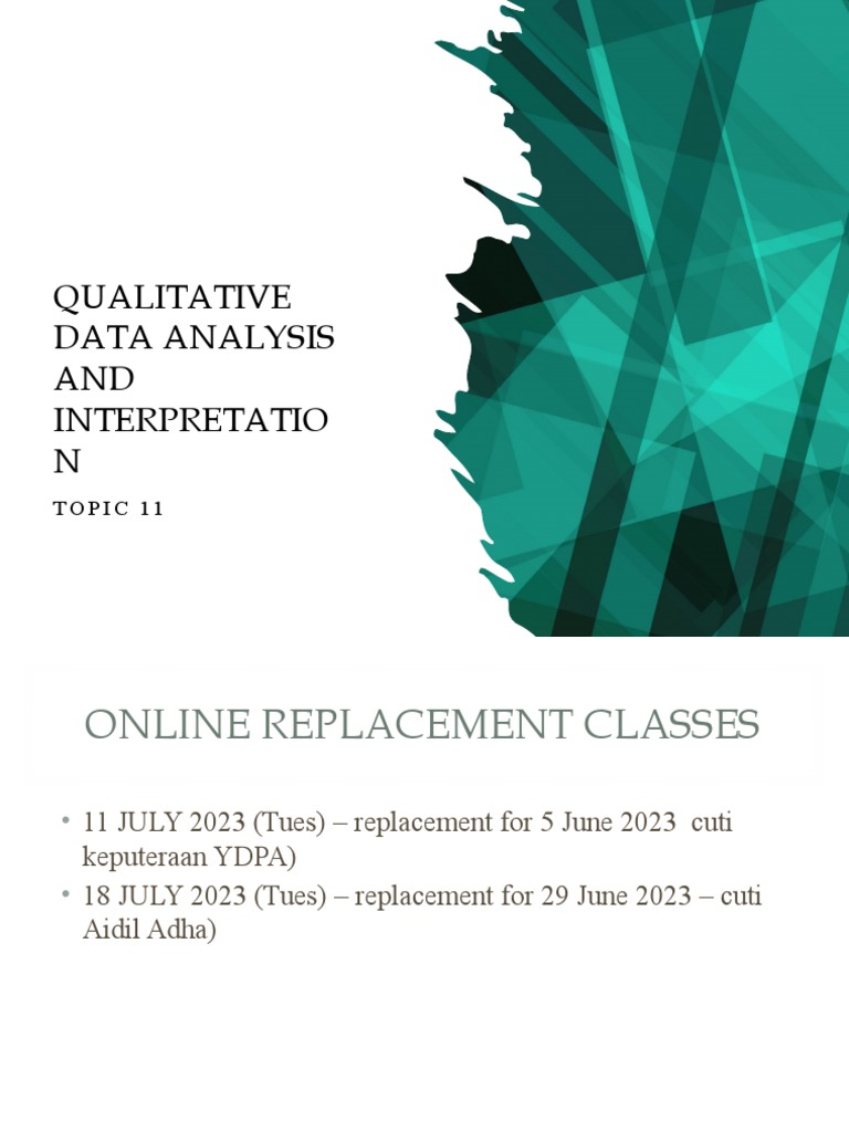 Topic 11-SD Edit-Qualitative Data Analysis | PDF | Data | Qualitative ... Topic 11-SD Edit-Qualitative Data Analysis | PDF | Data | Qualitative ...
