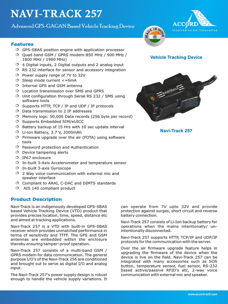 Navi-Track 257 Brochure | PDF | General Packet Radio Service ...