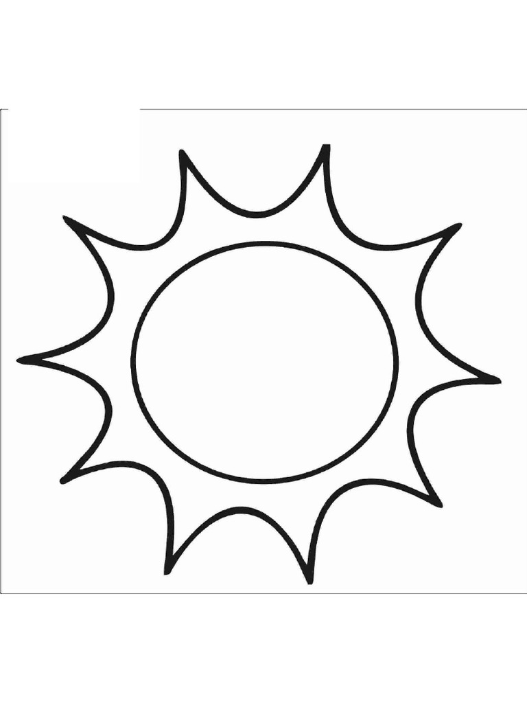 Molde de Sol para imprimir e recortar | PDF