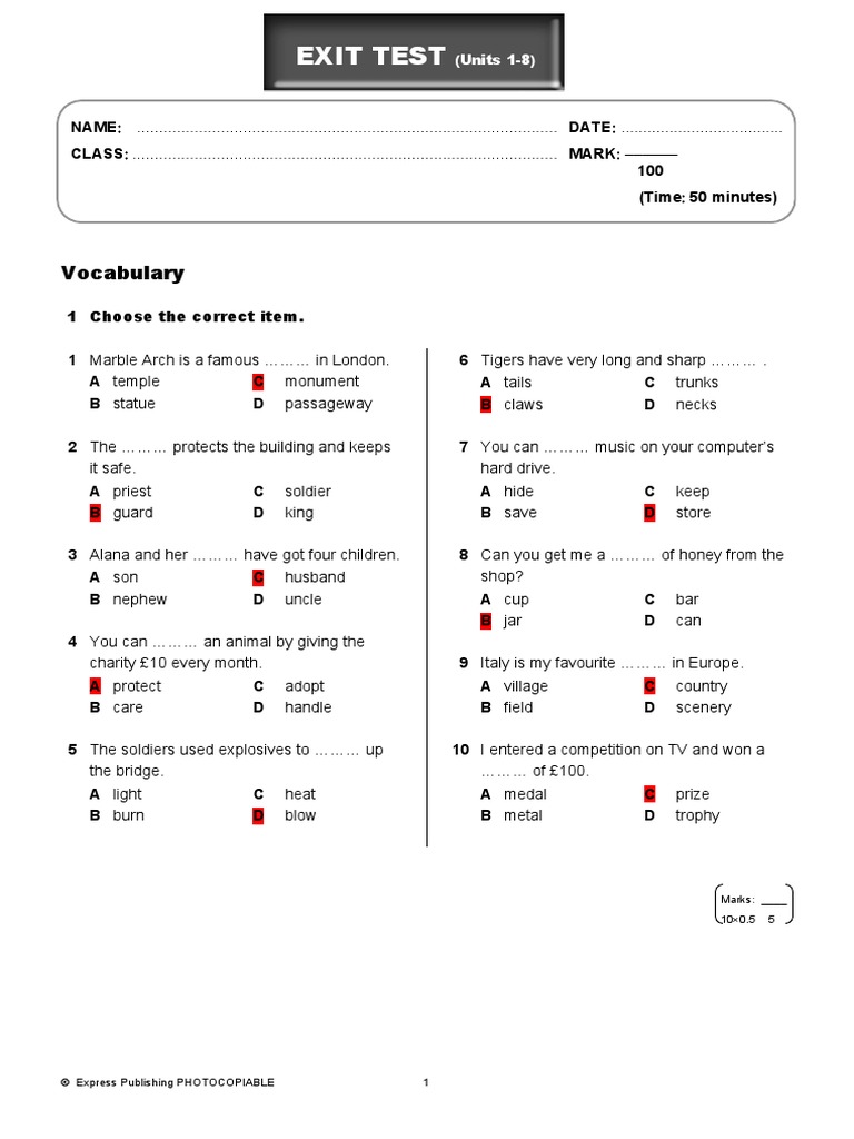 32 OnScreen 1 EXIT Test | PDF