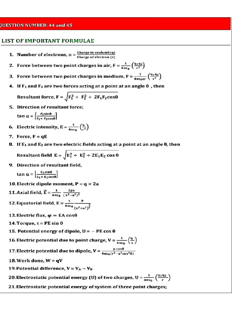 II PUC Physics Important Problems | PDF