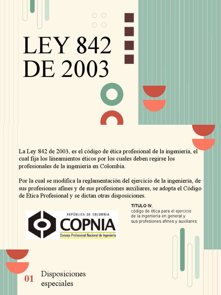 Ley 842 de 2003 | PDF | Justicia | Crimen y violencia