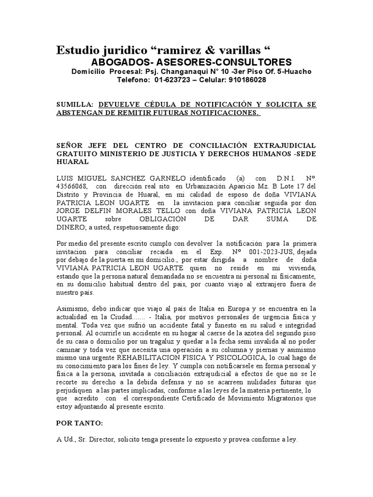Devolucion de Cedula Luis Miguel Sanchez | PDF | Justicia | Crimen y violencia