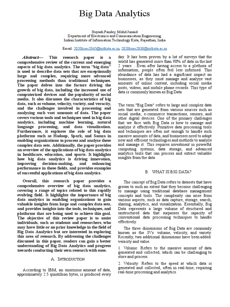 Big Data Analytics Download Free Pdf Big Data Analytics